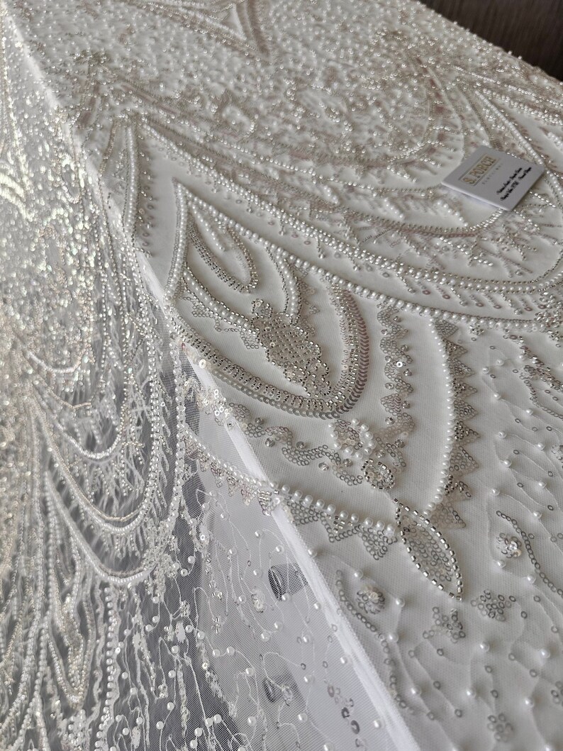 Luxury Bridal Beaded & Sequin Lace ,embellished Beaded Lace for Prom ...