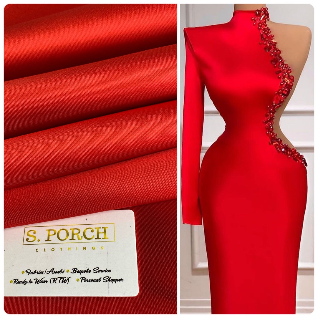 RED Luxurious Mikado Fabric ,best Quality Couture Mikado Satin,couture ...