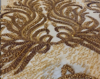 Luxury Bridal,haute Couture Beaded Embroidery Lace, in Rose /floral ...