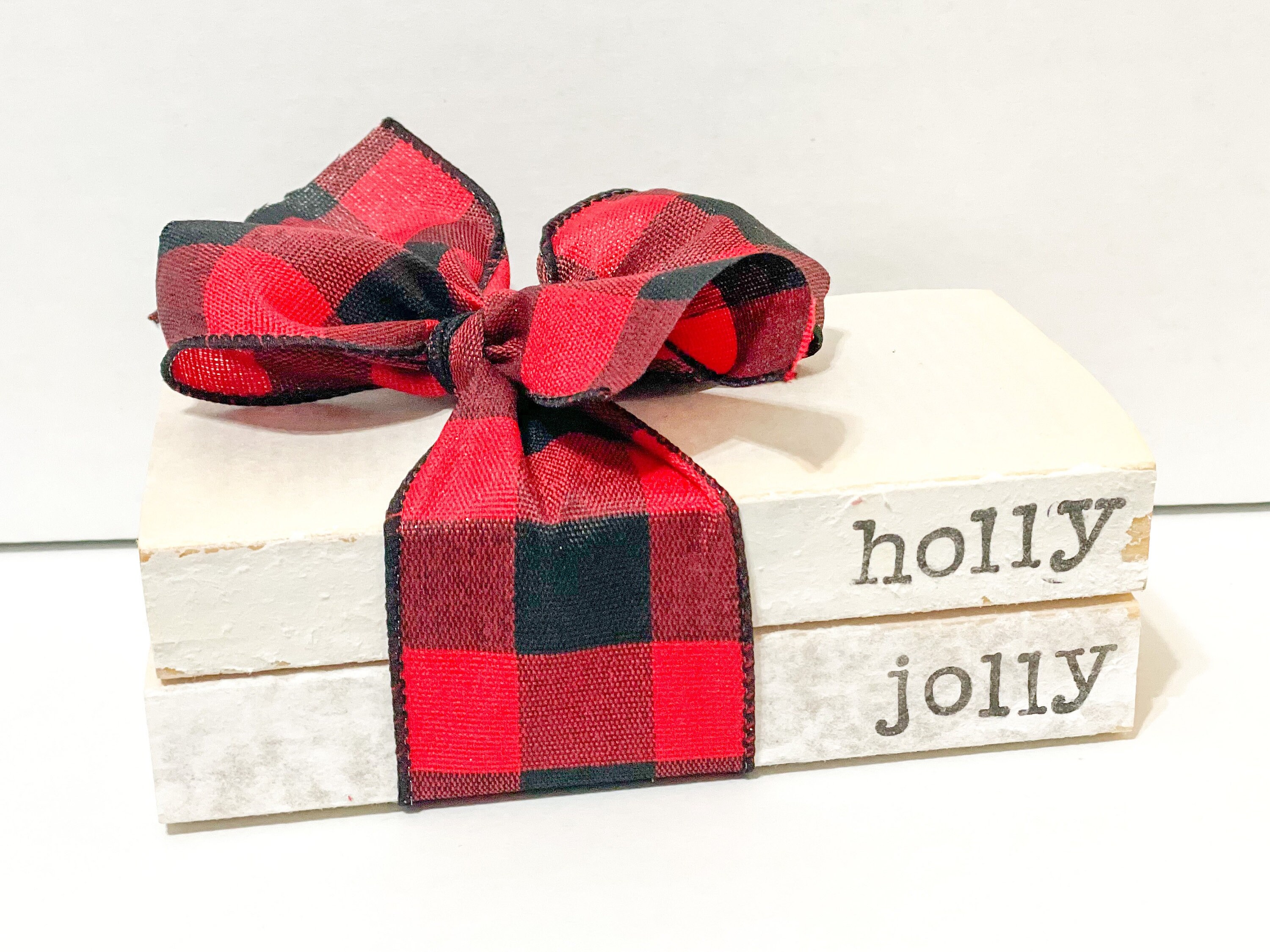 Christmas Holiday Farmhouse Book Stack / Real Books / Seasonal Book ...