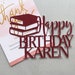 Personalised Cake Topper Book / Bookworm / Reading - Etsy UK