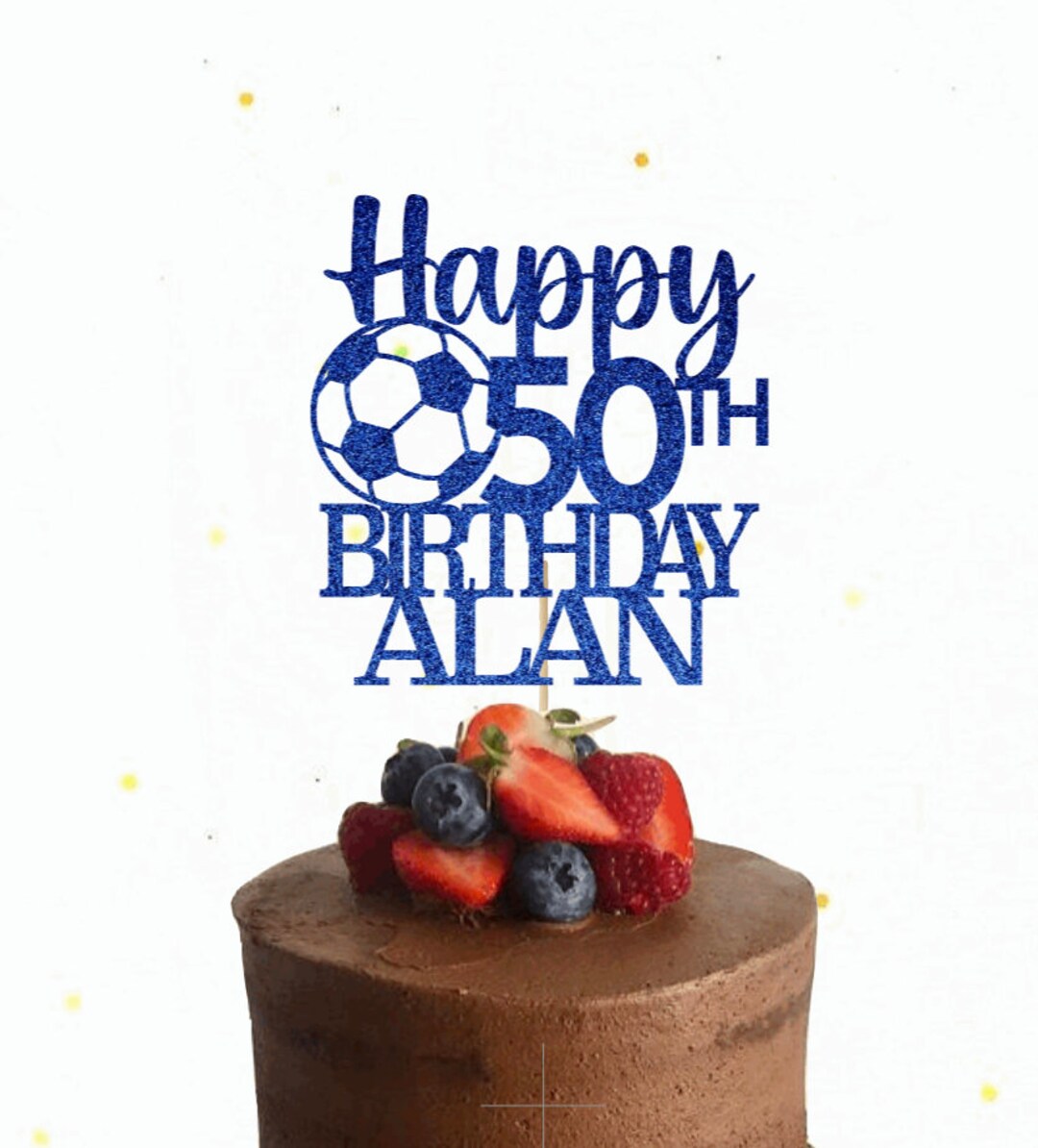Football Cake Topper - Personalised - Choose Colour Name & Age - Etsy