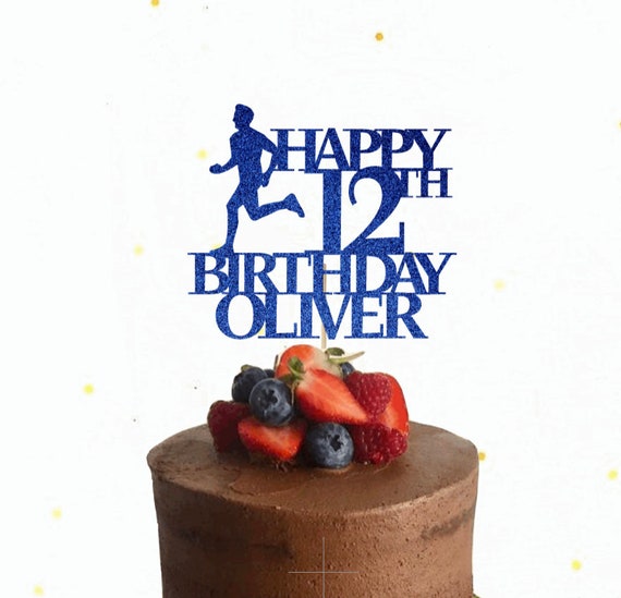 Male Runner Personalised Birthday Cake Topper Personalise - Etsy