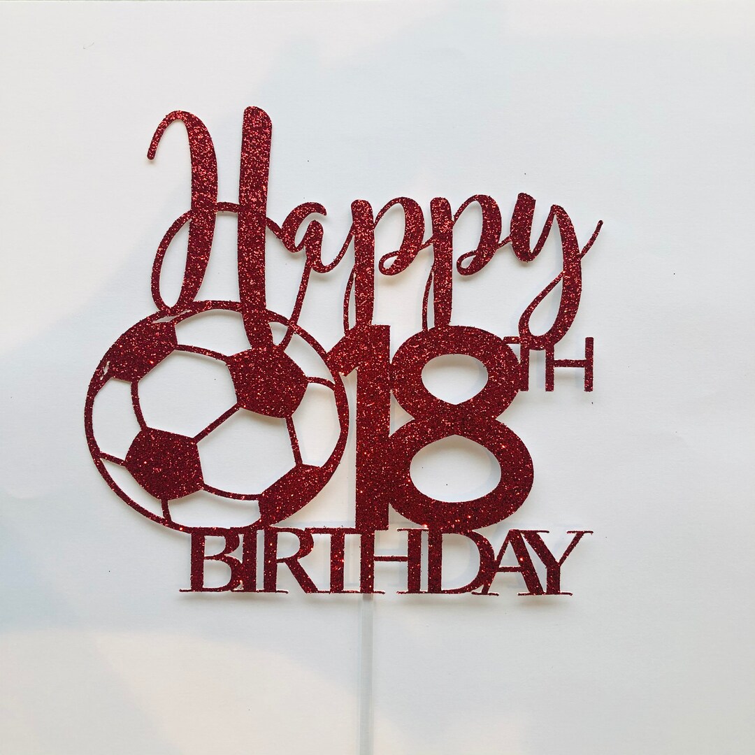 Football Cake Topper Personalised Choose Colour Name & Age - Etsy