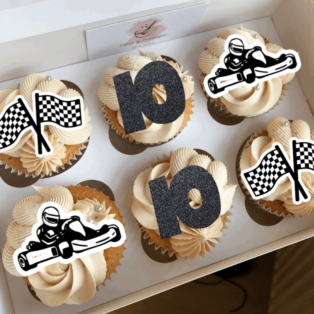 Go Kart Themed Cupcake Toppers Pack of 6 - Etsy UK