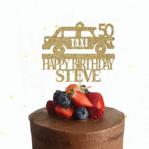 Yellow Taxi Cake Topper - Etsy