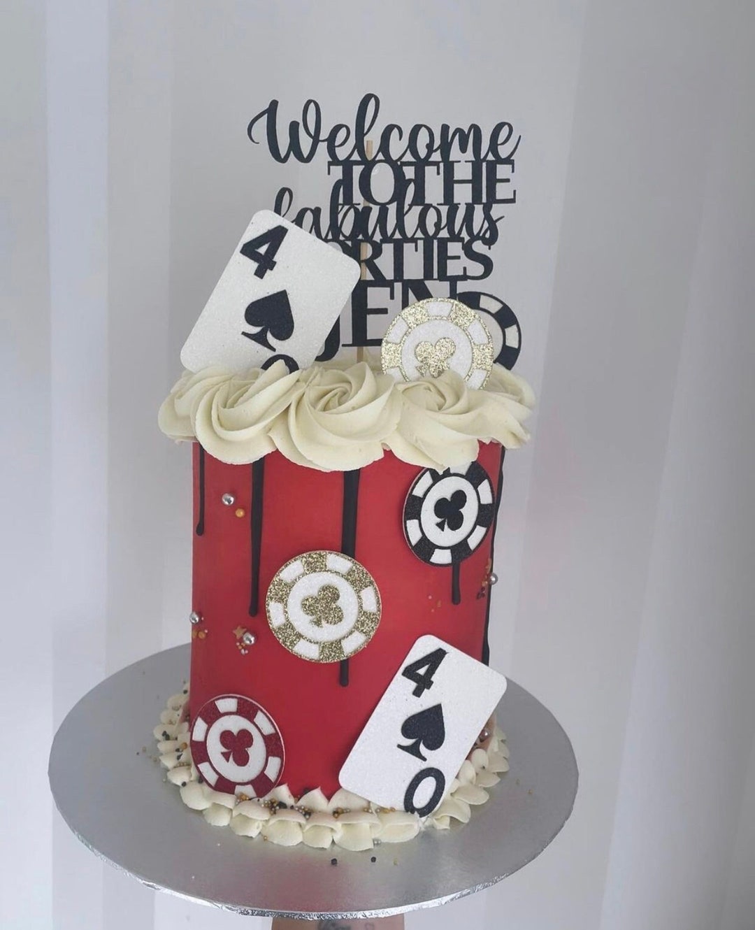 Vegas Themed Cake Topper Bundle - Personalised - Etsy