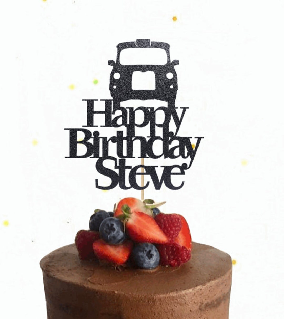 Taxi Personalised Cake Topper Personalise NAME/AGE Hackney Black Cab - Etsy
