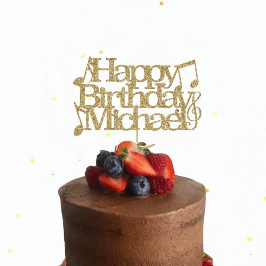 Personalised Music Note Cake Topper - Etsy