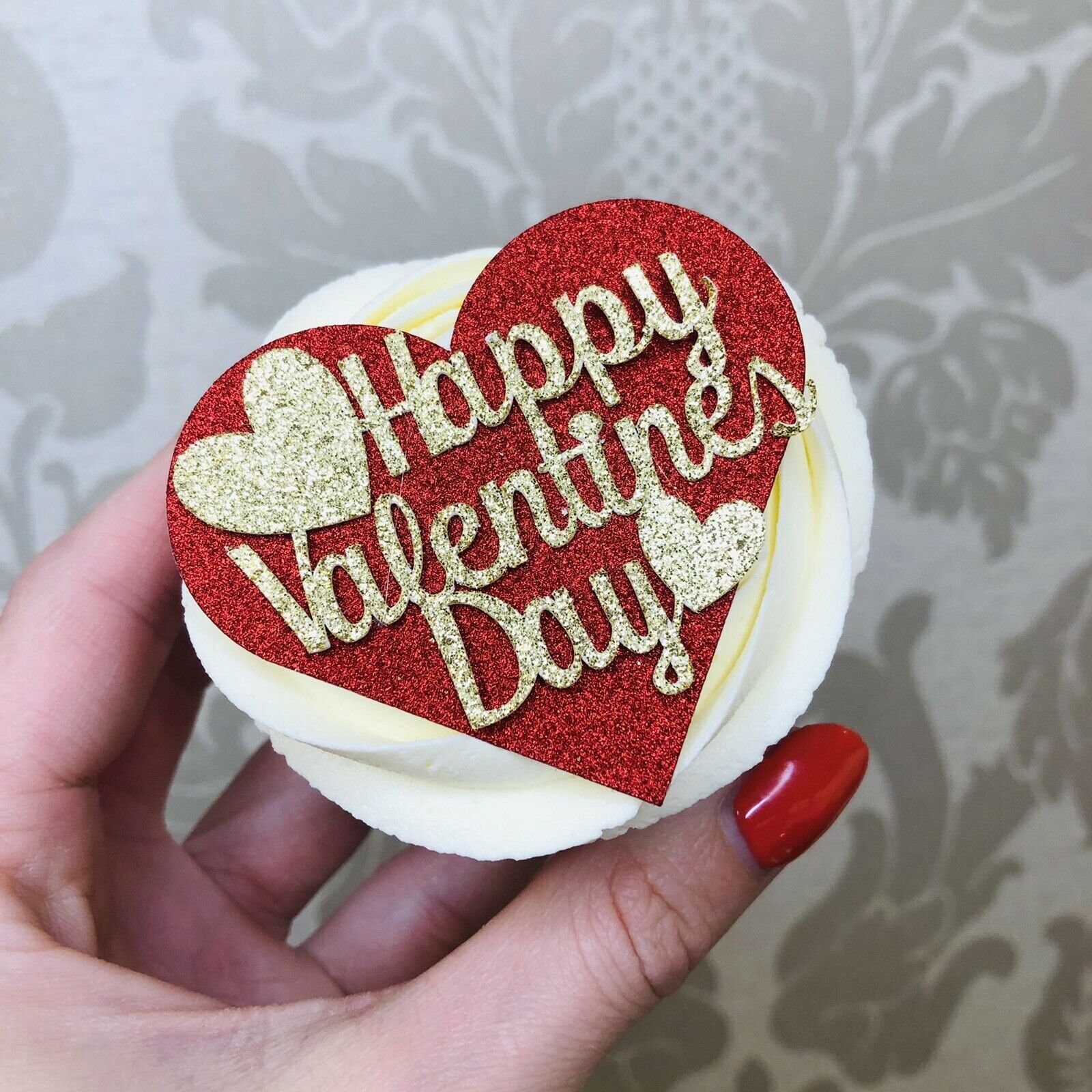 Valentines Day Cupcake Topper - Etsy UK