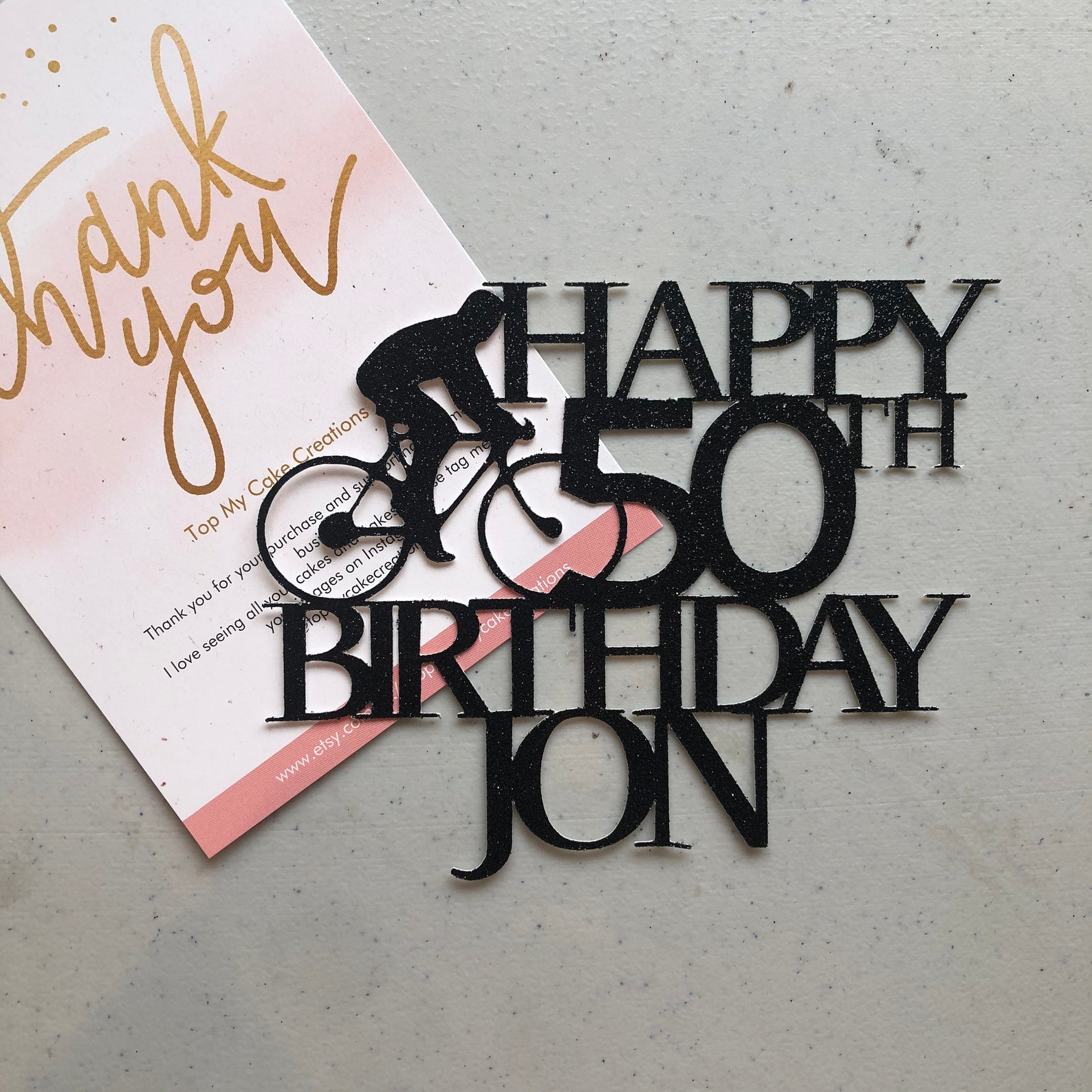 Personalised Cake Topper - Bike / Cycling / Cyclist - Etsy UK