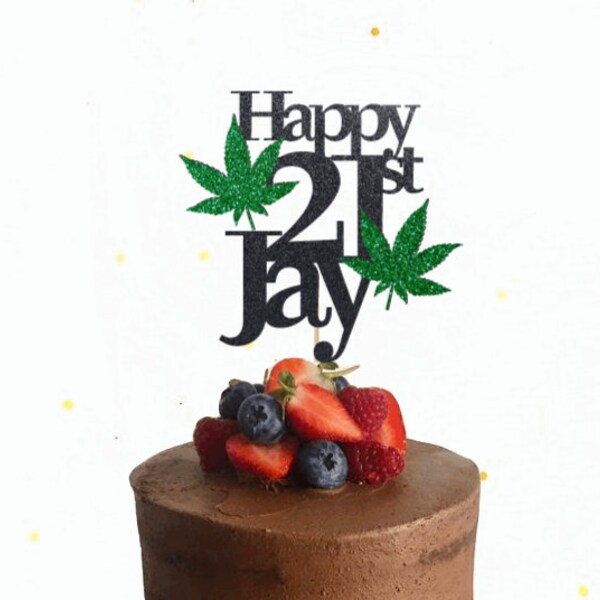 Weed Cake Topper - Etsy