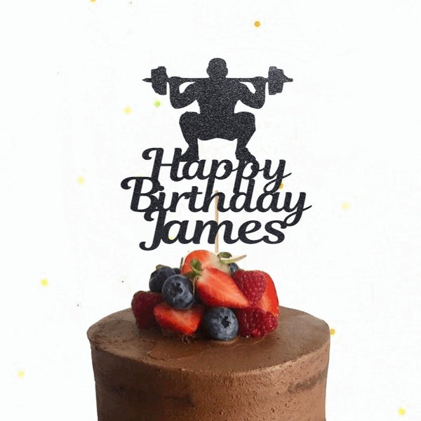 Custom Dumbbell Banner, Fitness Party Decor, Weightlifter Birthday ...