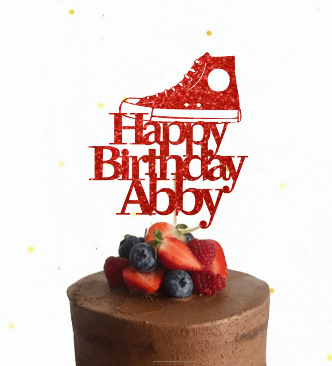 Trainer Personalised Birthday Cake Topper Personalise NAME/AGE - Etsy