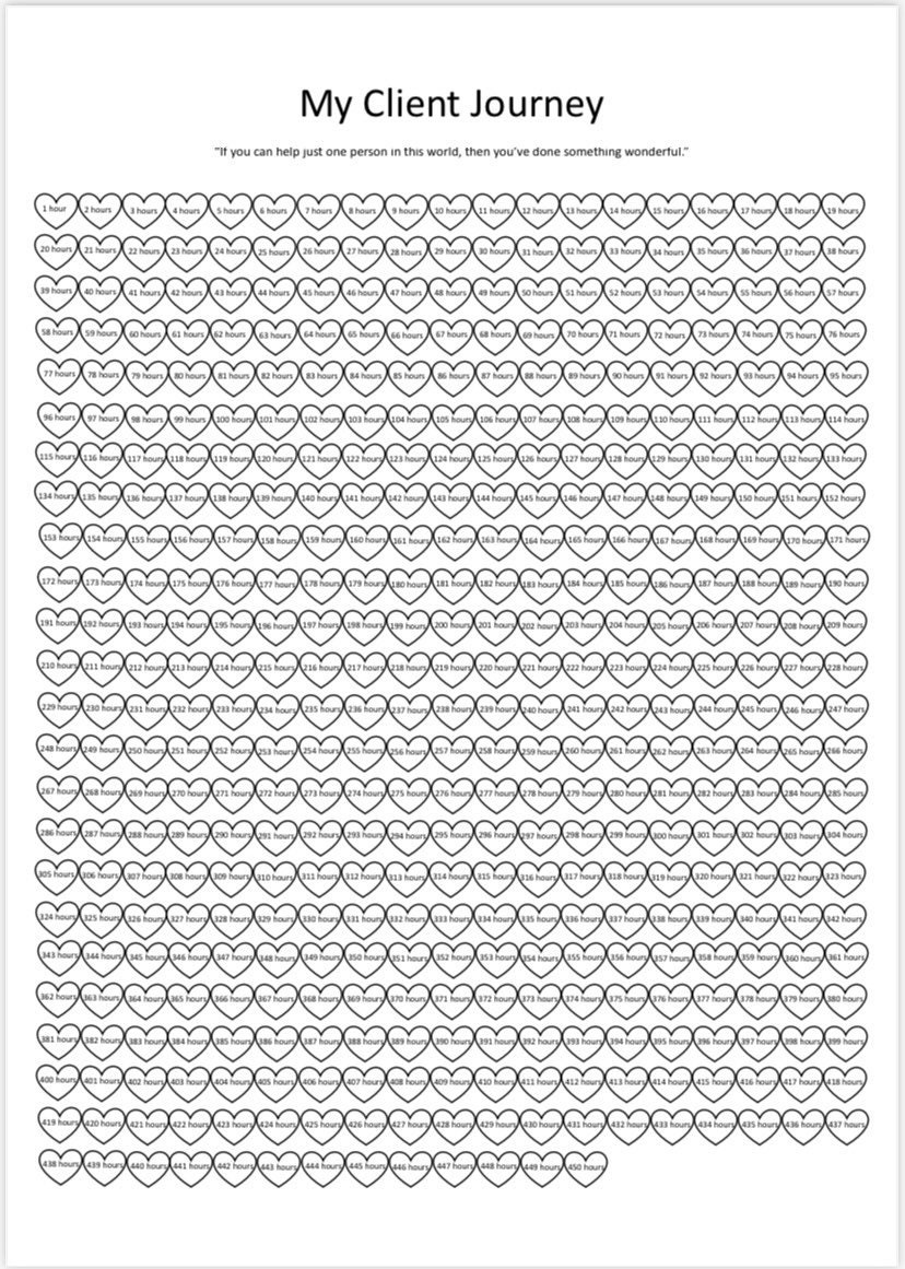 Counselling Clinical Psychologist Client Hours Tracker Countdown ...