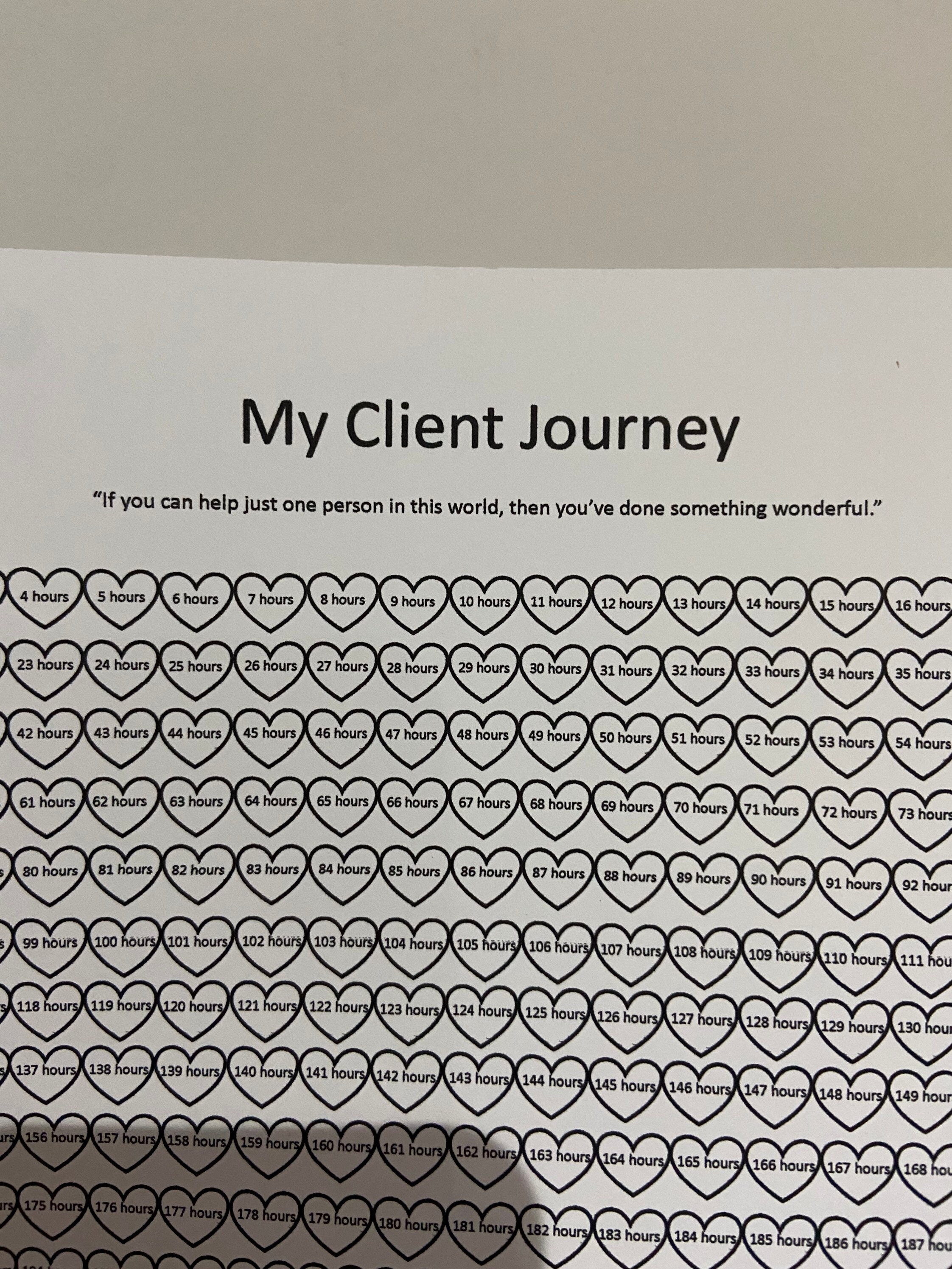 Counselling Clinical Psychologist Client Hours Tracker Countdown ...