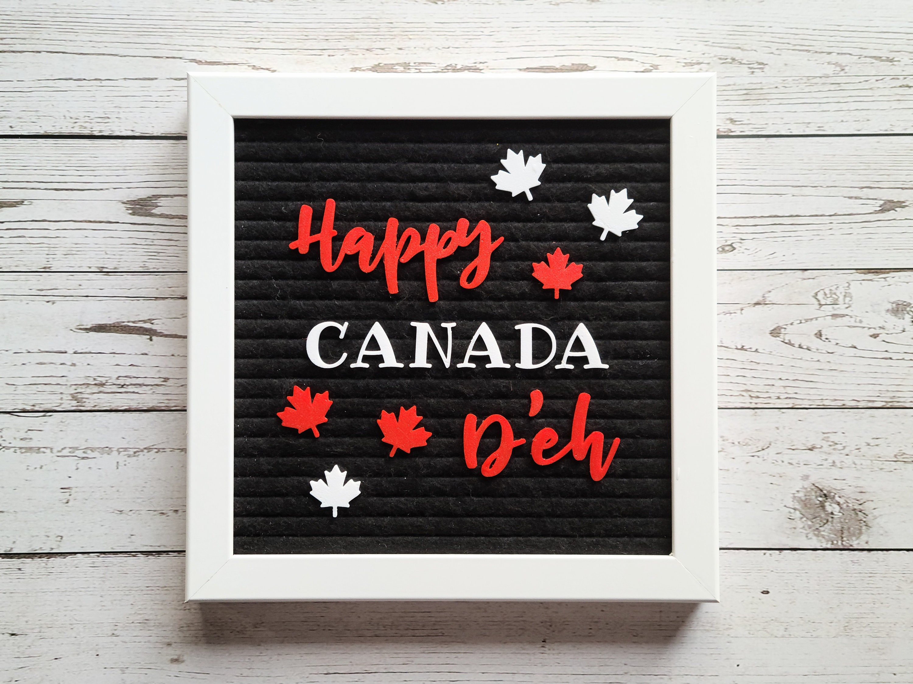Happy Canada D'eh Day Letter Board Icons Patriotic | Etsy