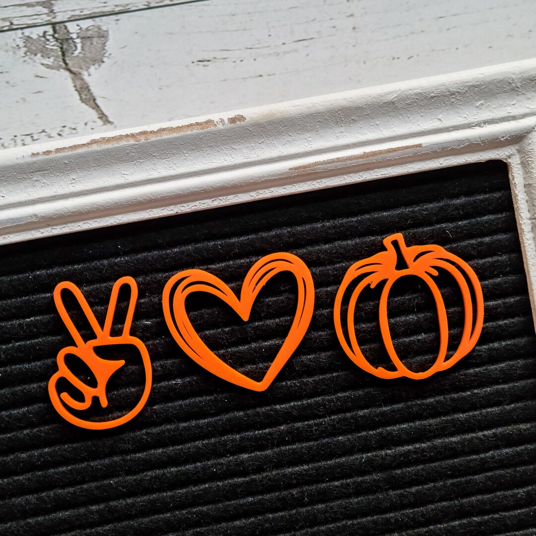 Fall Letter Board Icons Peace, Love Pumpkins Thanksgiving, Halloween ...