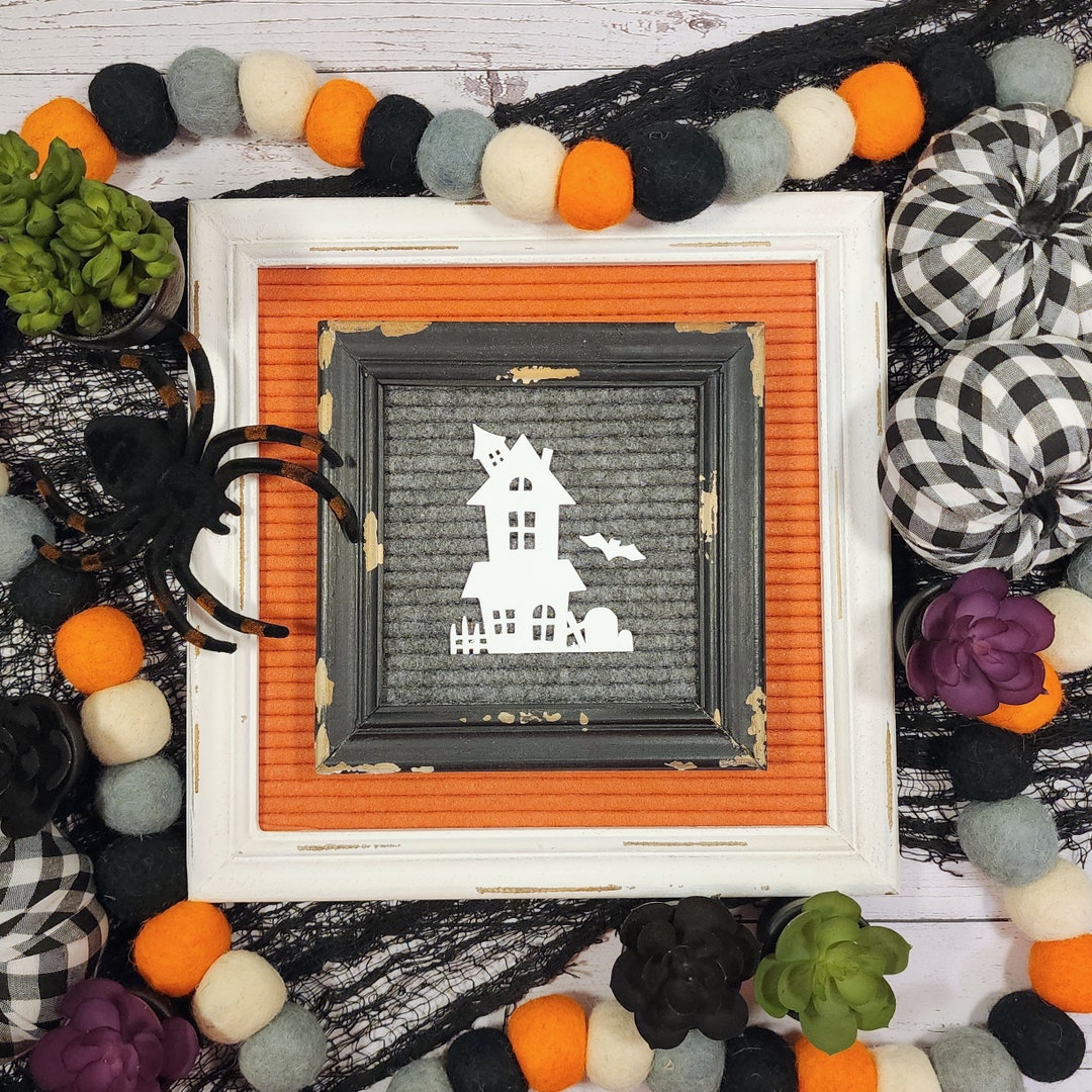 Letter Board Haunted House Icon Halloween Decor Letterboard Decorations ...