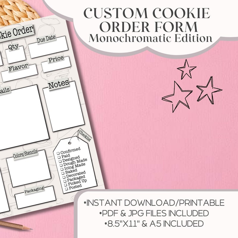 Cookie Order Form - Etsy