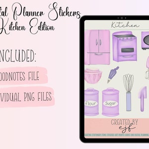 Kitchen Digital Planning Stickers, Digital Journaling Stickers, Digital ...