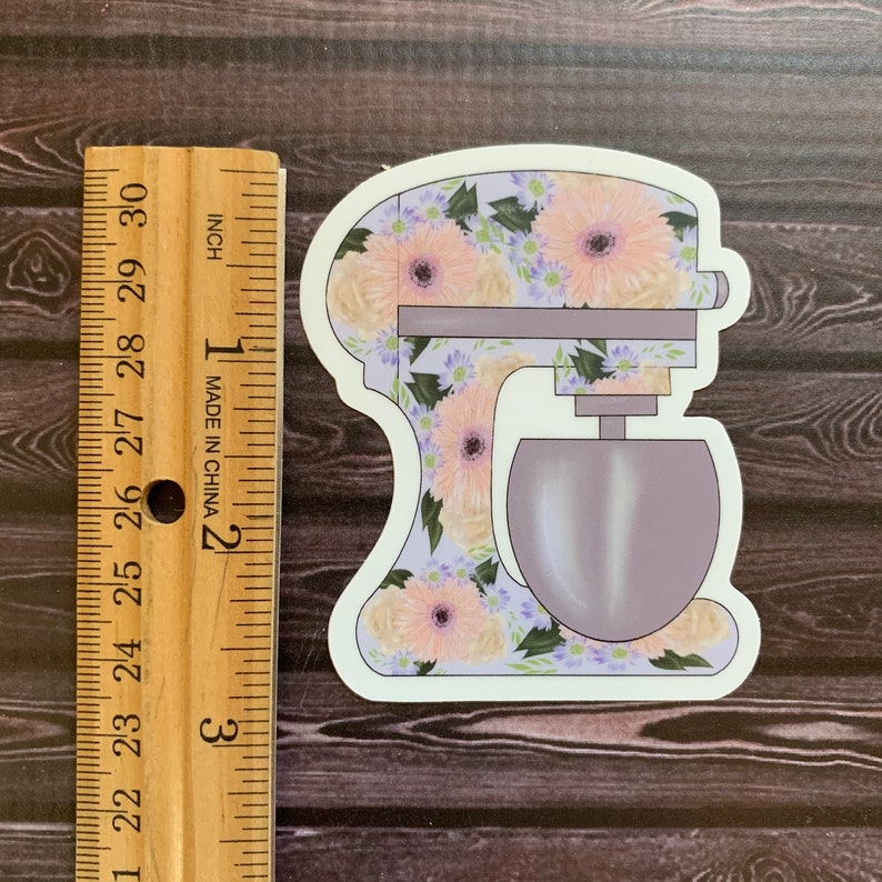 Floral Stand Mixer Sticker Baking Sticker Die-cut Sticker - Etsy
