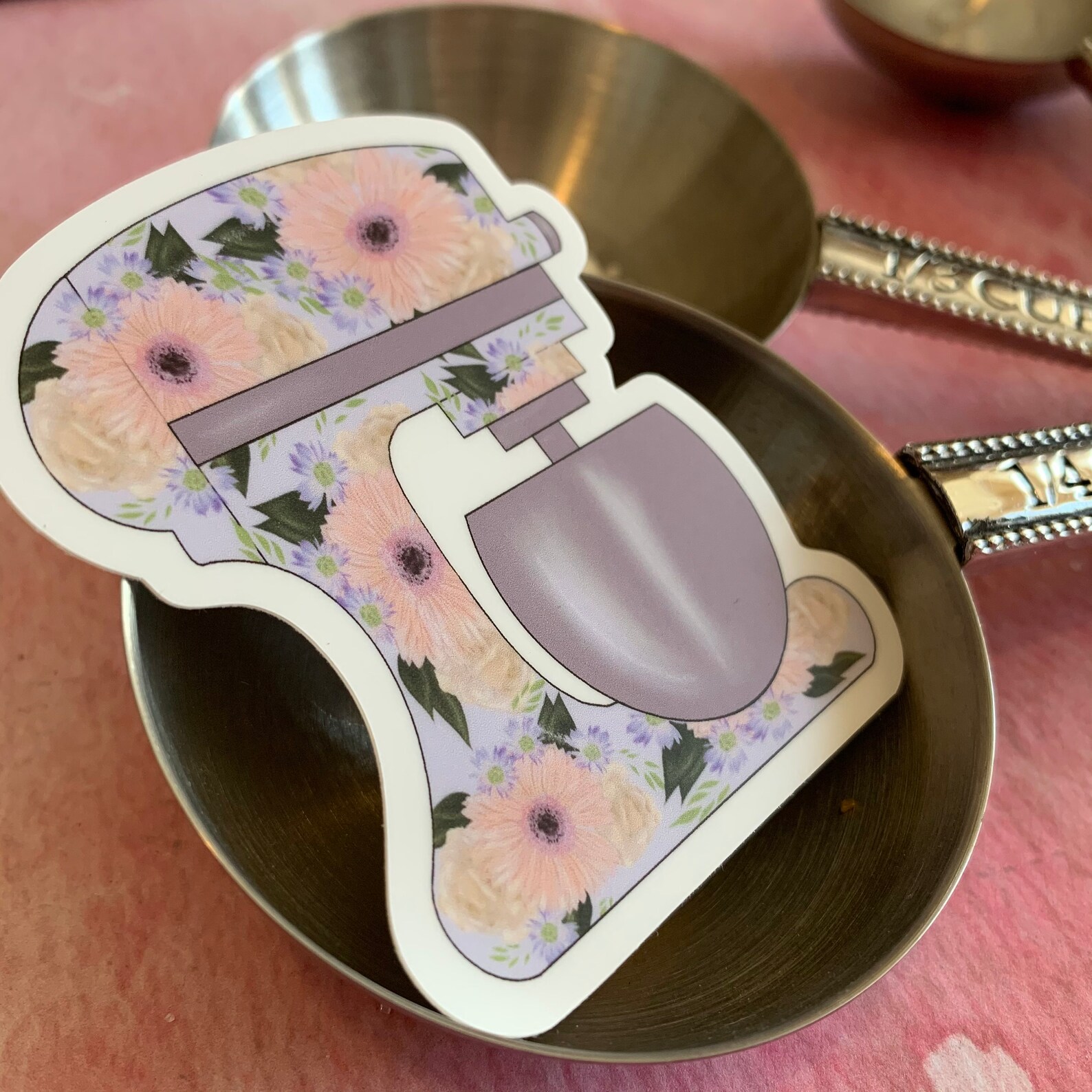 Floral Stand Mixer Sticker Baking Sticker Die-cut Sticker - Etsy