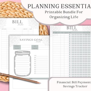 Planning Essentials Printable Bundle for Organizing Your Life Planner ...