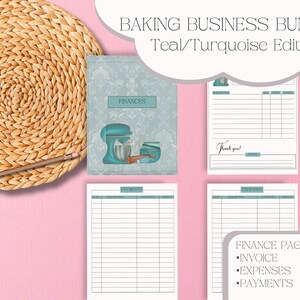 Teal Baking Business Printable Planning Pages Bundle, Cookie Planner ...