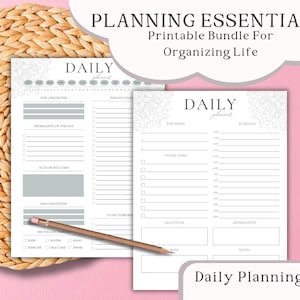 Planning Essentials Printable Bundle for Organizing Your Life Planner ...