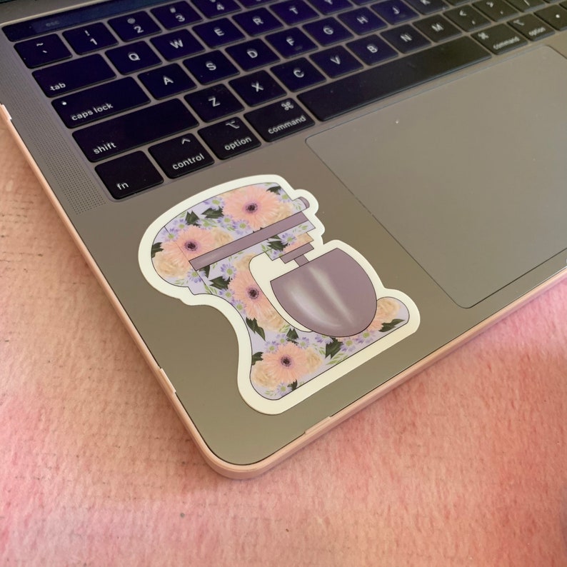 Floral Stand Mixer Sticker Baking Sticker Die-cut Sticker - Etsy