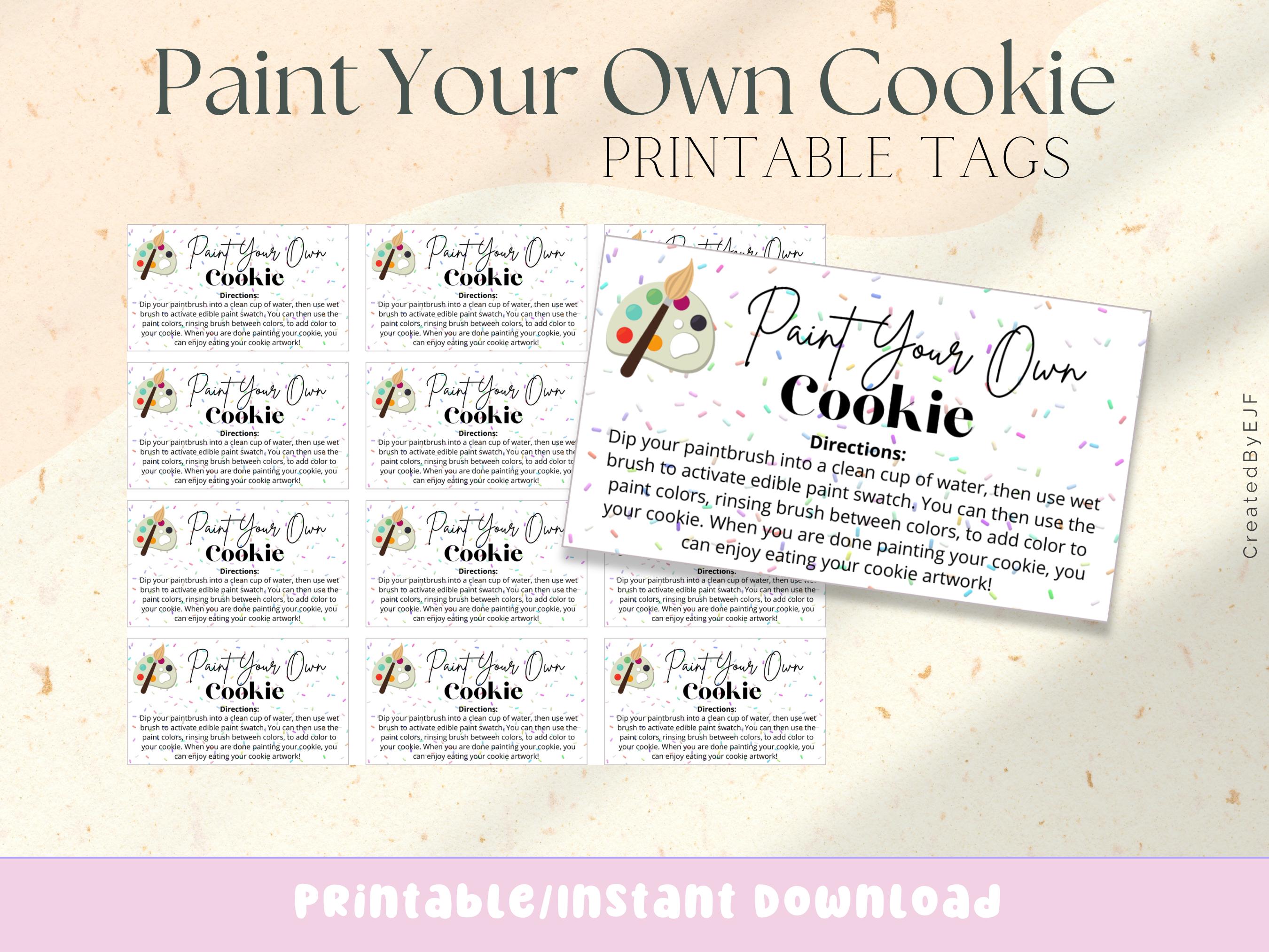 PYO Cookie Direction Tags: Printable Cookie Business Instructions ...