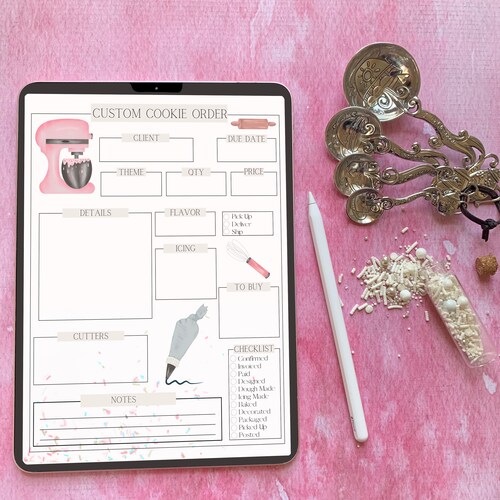 Custom Sweets Order Form Sprinkle Edition Planner Page - Etsy