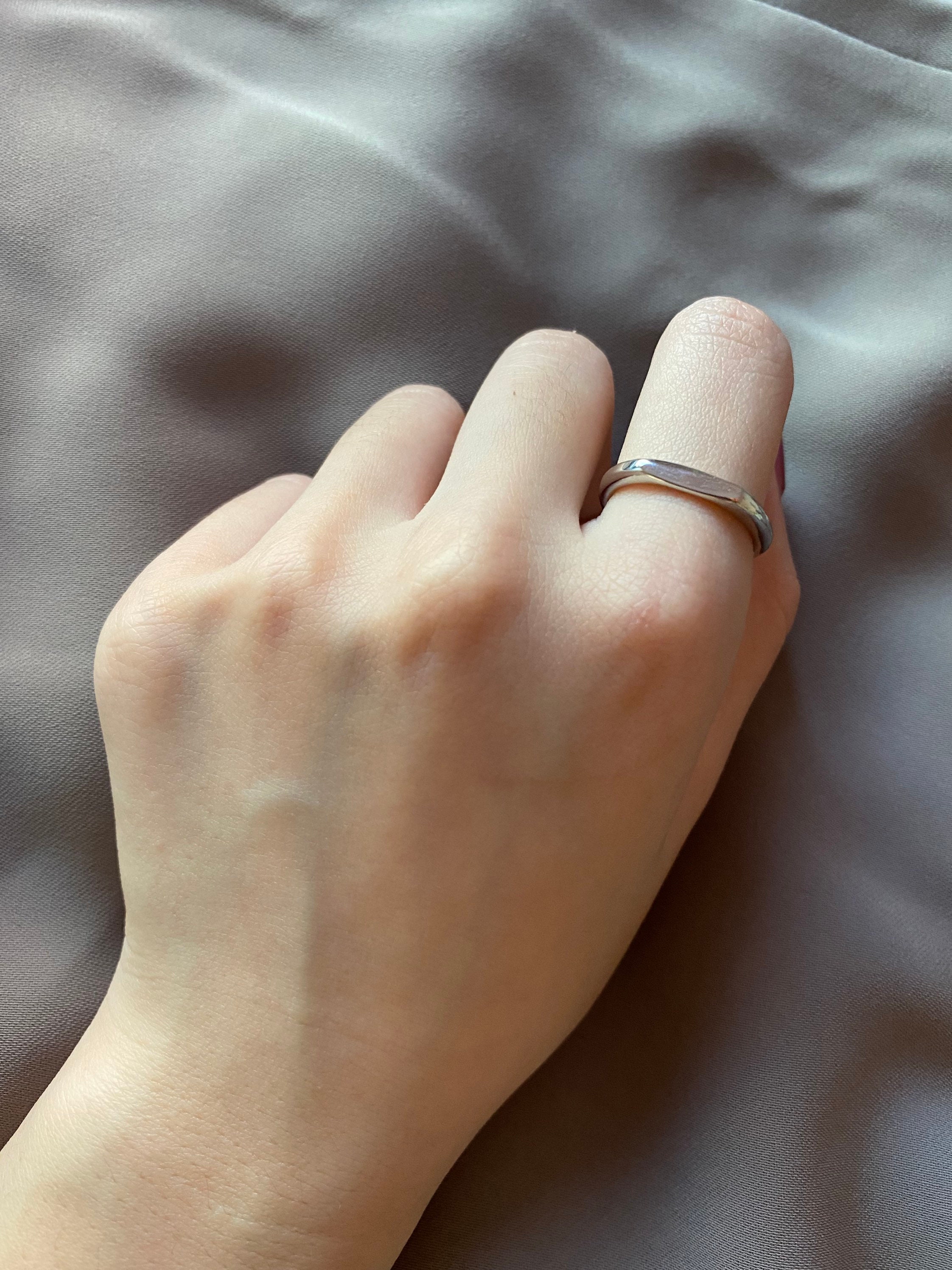 Sliver Rings for Couples With Adjustable Openings Different - Etsy UK