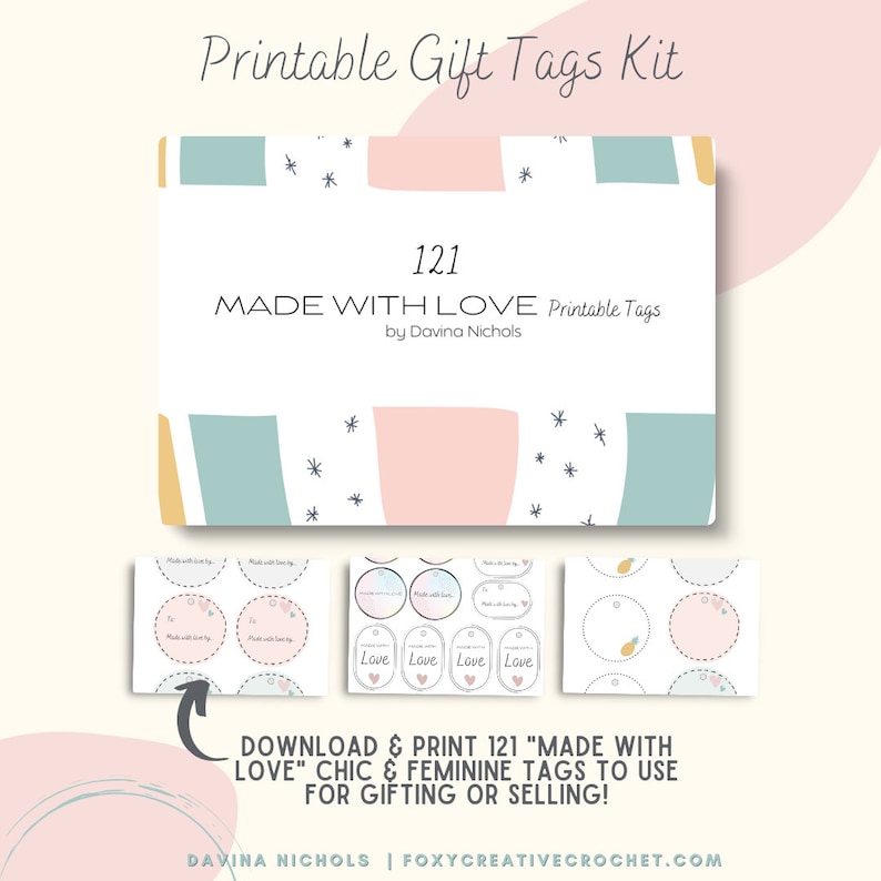 PRINTABLE GIFT TAGS | "made With Love" - Etsy