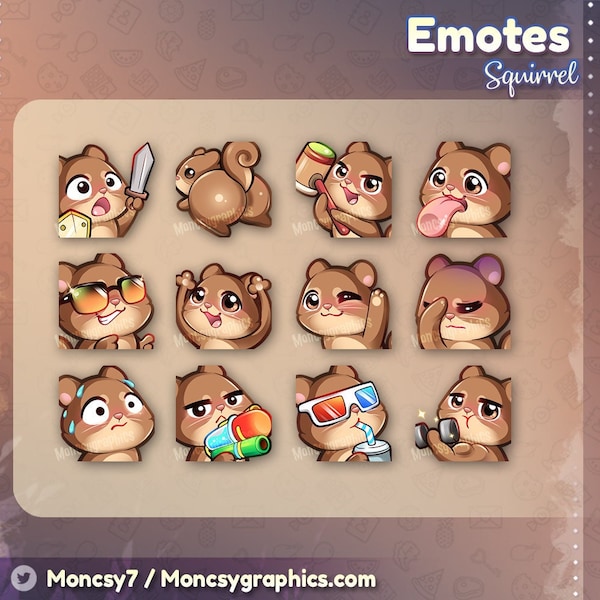 Squirrel Emote Twitch - Etsy