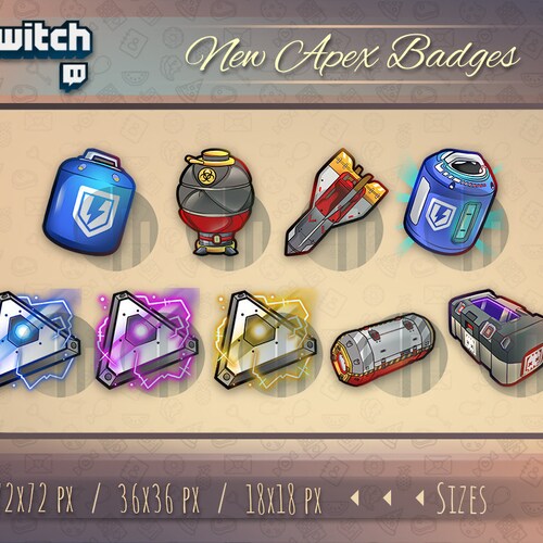 Twitch Badges // Cute Chibi Badges for Streamers / Apex | Etsy