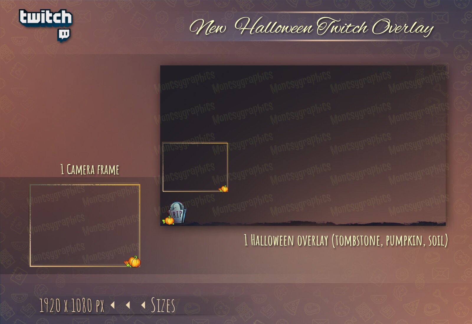 Twitch Halloween Overlay Halloween Camera Frame/ Streamer - Etsy