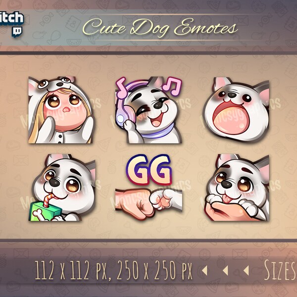 French Bulldog Twitch Emotes - Etsy