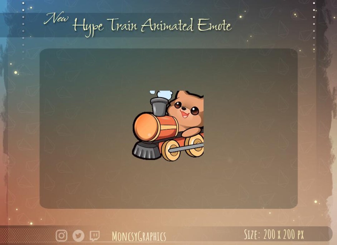 Hype Train Emote / Animated Dog Hype Train Emote - Etsy