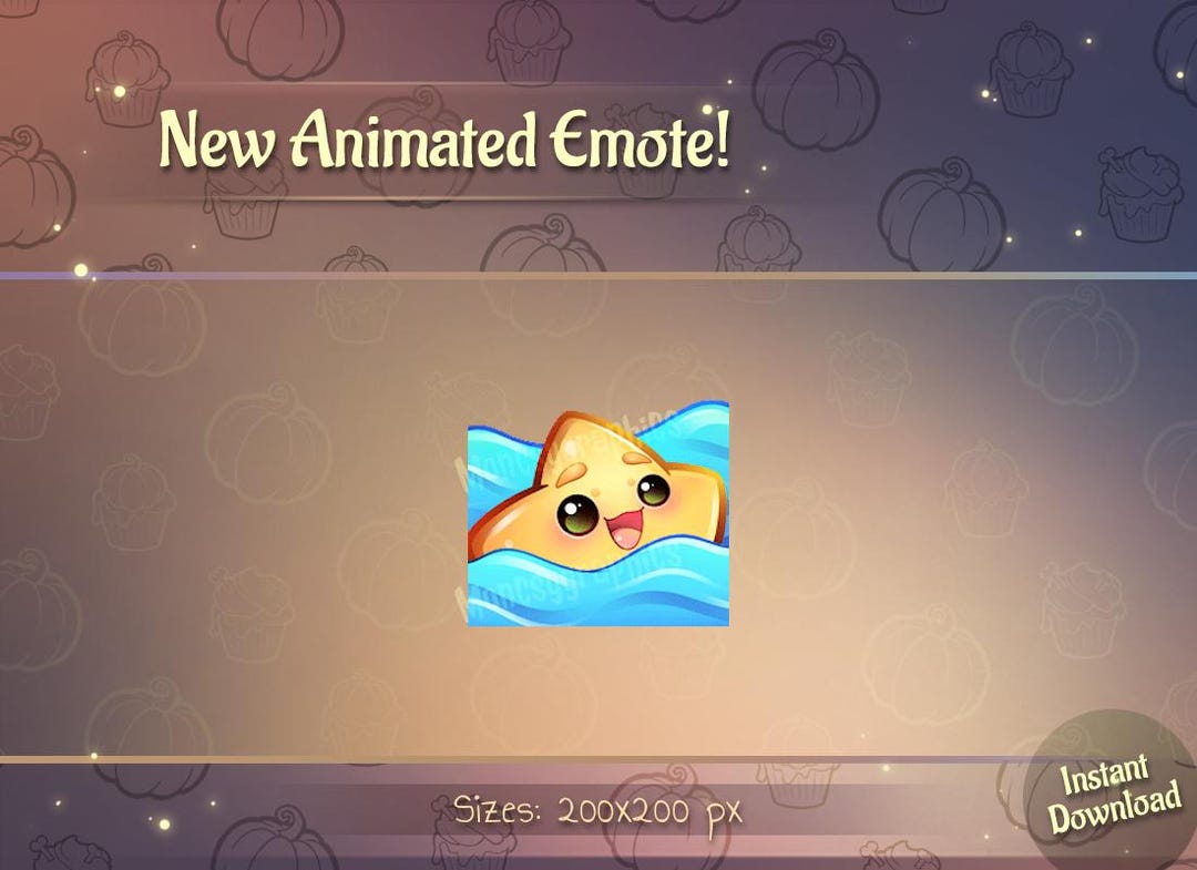 Cute Animated Star Emote / Twitch Animated Emote / Summer Star Emote - Etsy