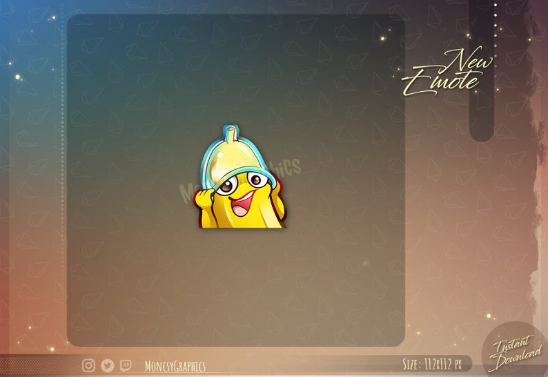 Twitch Cute Banana Emotes for Streamers / Kawaii Banan Emote - Etsy