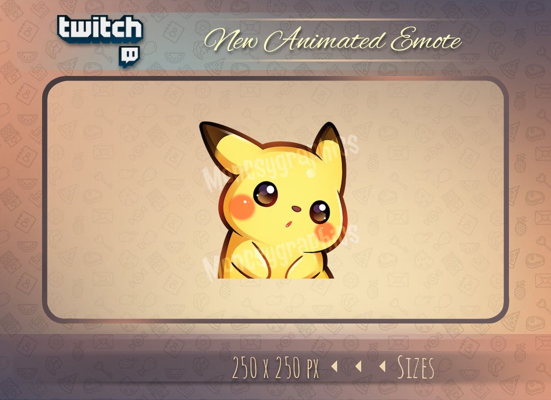 Animated Pikachu Inspired Emote / Pokemon Inspired Animated Twitch ...