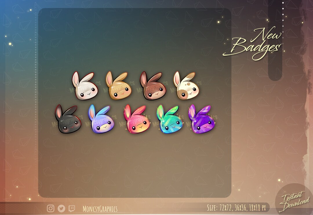 Easter Twitch Badges / Sub-badges / Bit-badges / Twitch Design - Etsy