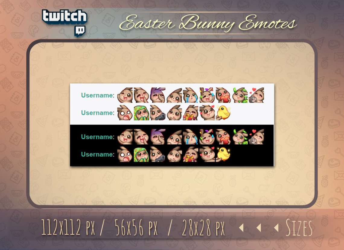 Easter Twitch Emotes / Twitch Sub Emote / Badge Rabbit / Bunny Instant ...