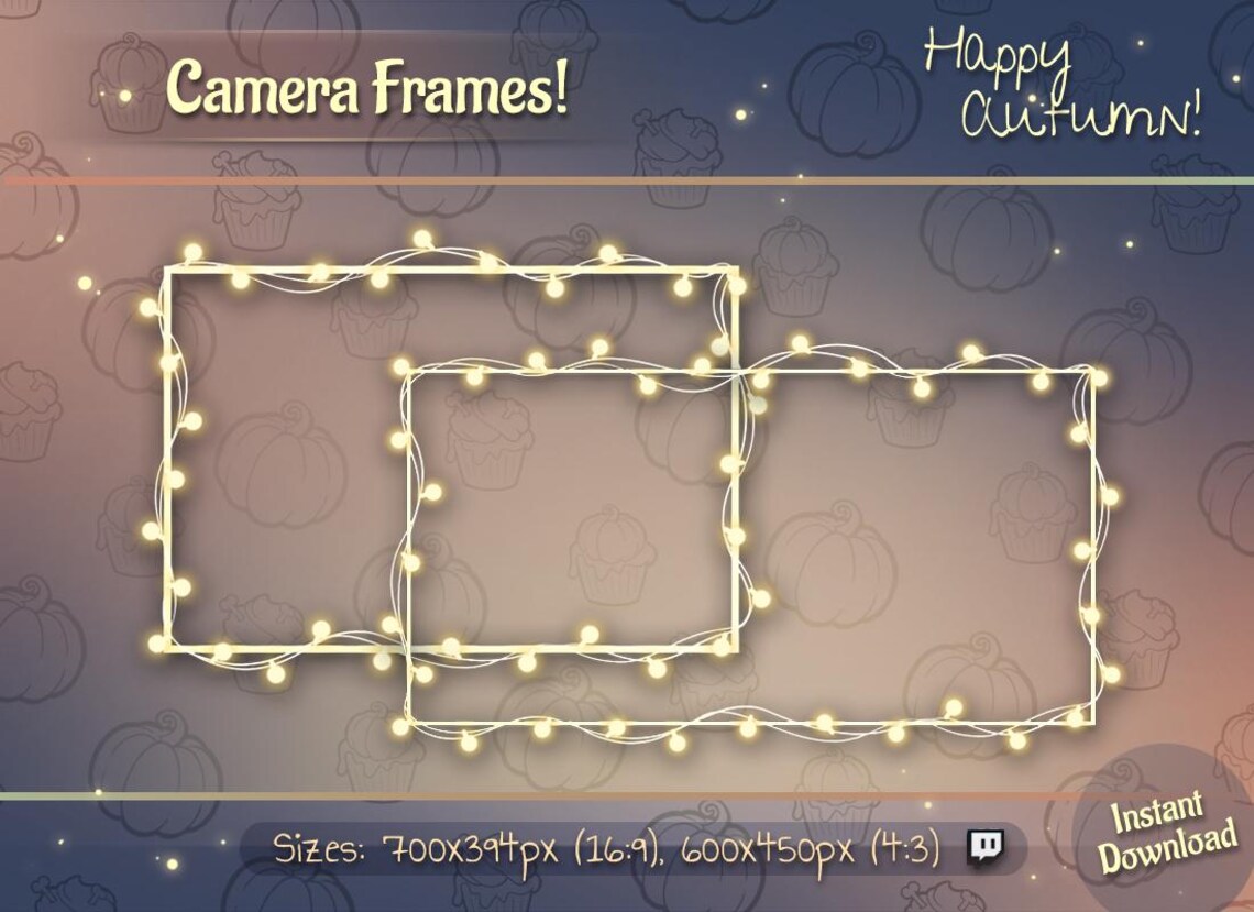 Webcam Overlay / Webcam Frame - Christmas Webcam Frame / Cute Custom ...