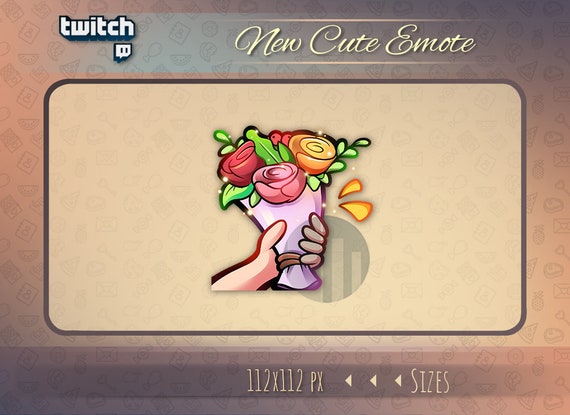 Cute Valentine's Day Flower Twitch Emotes / Kawaii Flower | Etsy