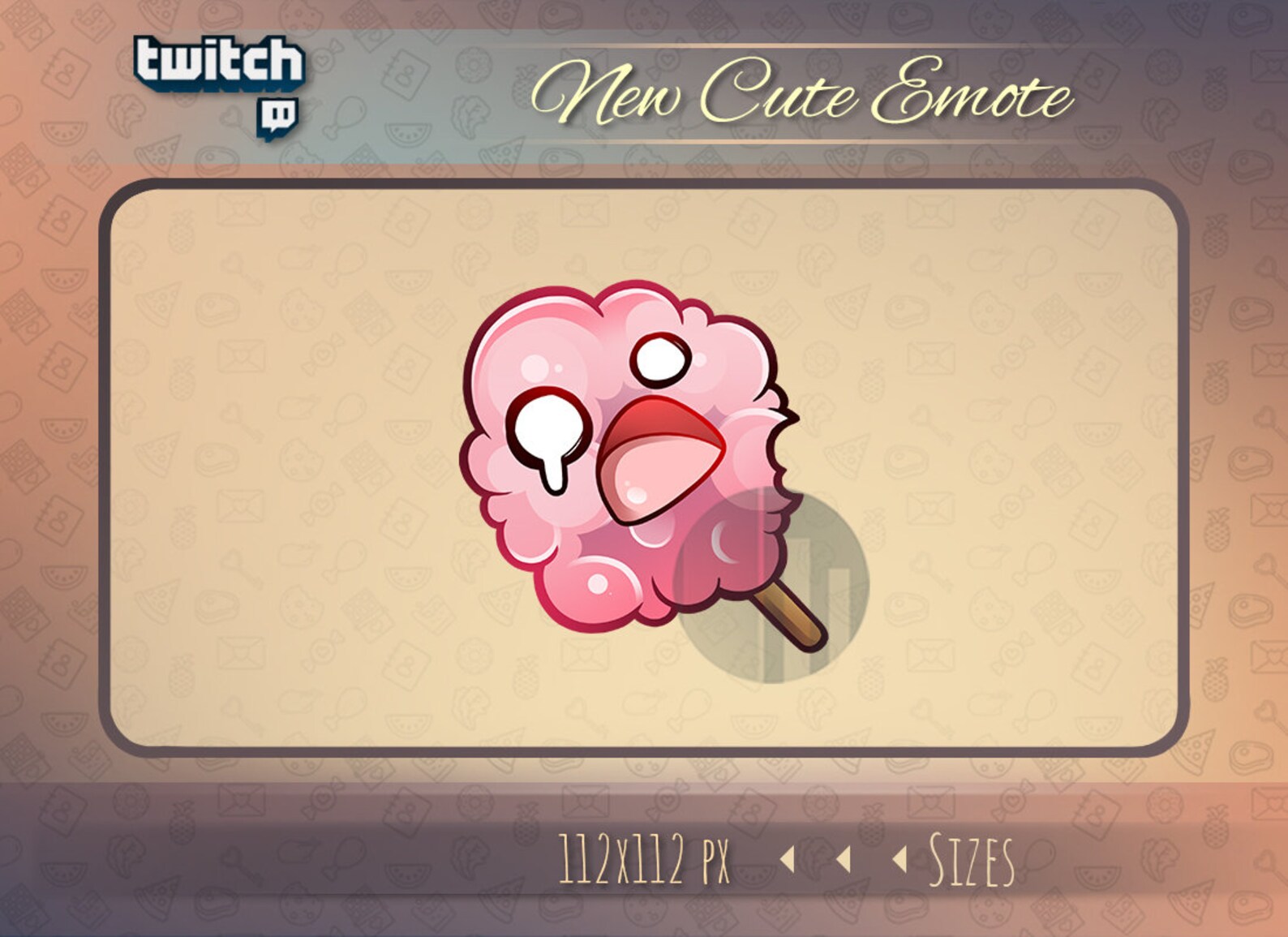 Cute Valentine's Day Cotton Candy Twitch Emotes / Kawaii Cotton Candy ...