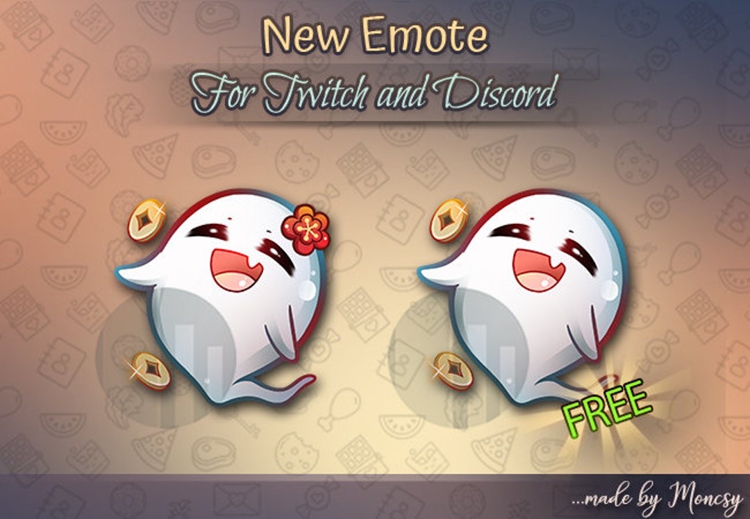 HU TAO Cute Ghost Genshin Impact Inspired Twitch Discord Emotes ...