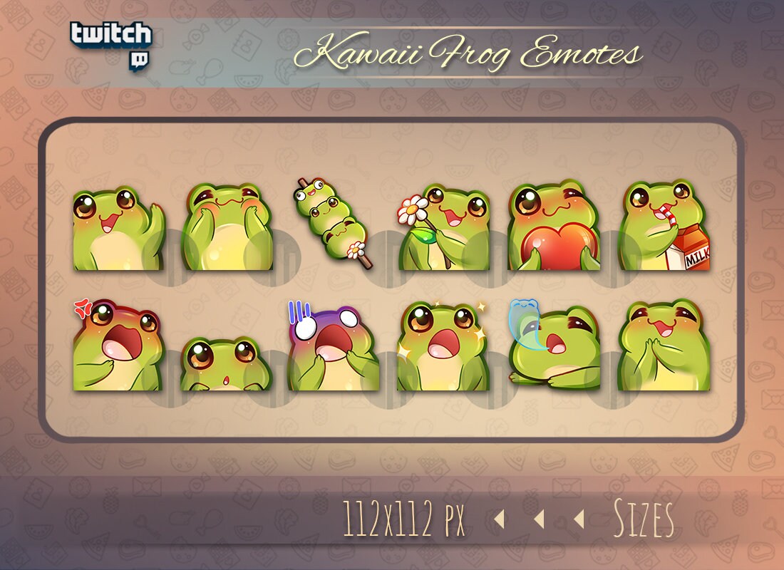 Cute Frog Twitch Emote / Instant Download /emojis for Twitch - Etsy